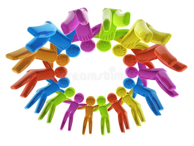 Circle of Humanity/eps stock vector. Illustration of cooperation - 11291351