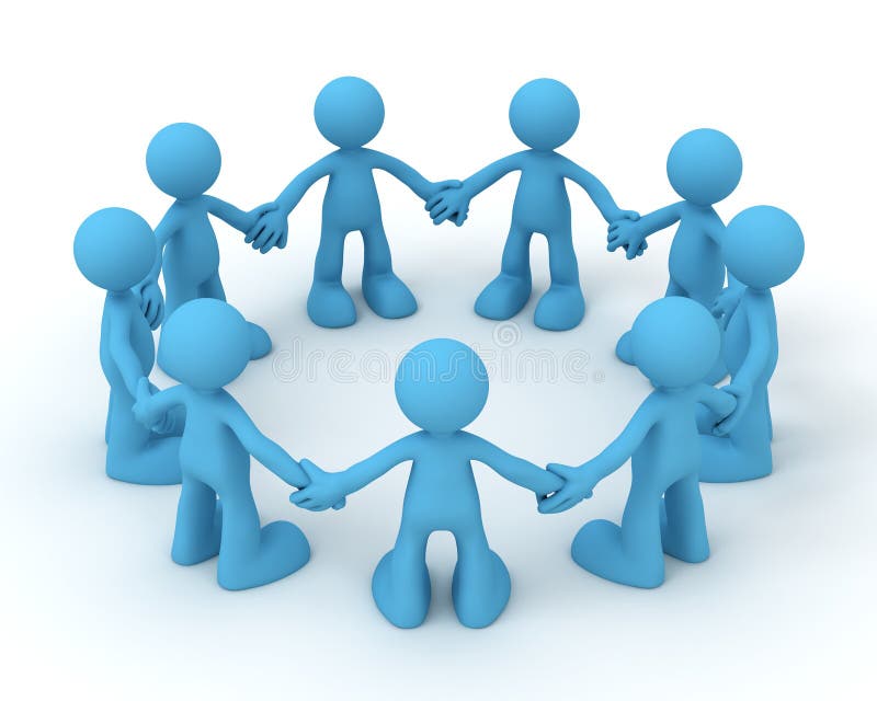 Team 3d men in circle. stock illustration. Illustration of white - 66386175