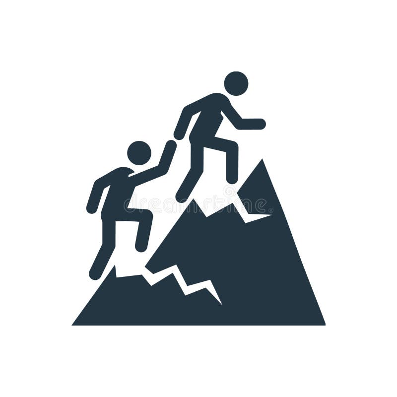 Team Climbing Icon stock vector. Illustration of progress - 361768390