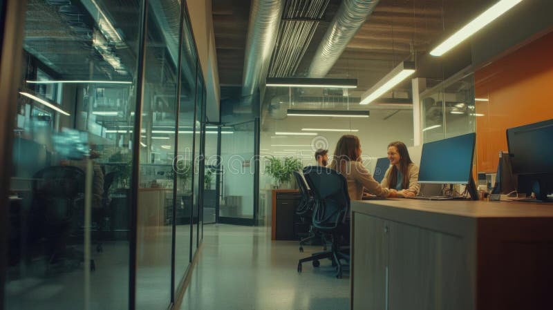 Team Collaborate in a Modern Office for Corporate Success and ...