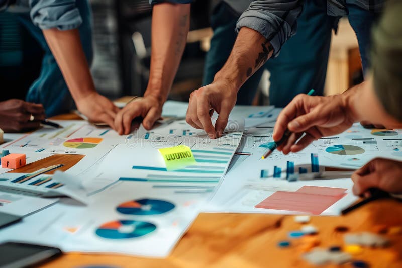 Team Collaborates on Charts and Graphs, Analyzing Data for Strategic ...