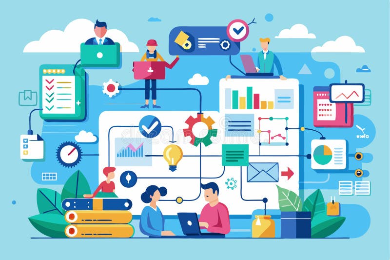 A Team Collaborates Using Digital Tools To Organize Plans and Enhance ...