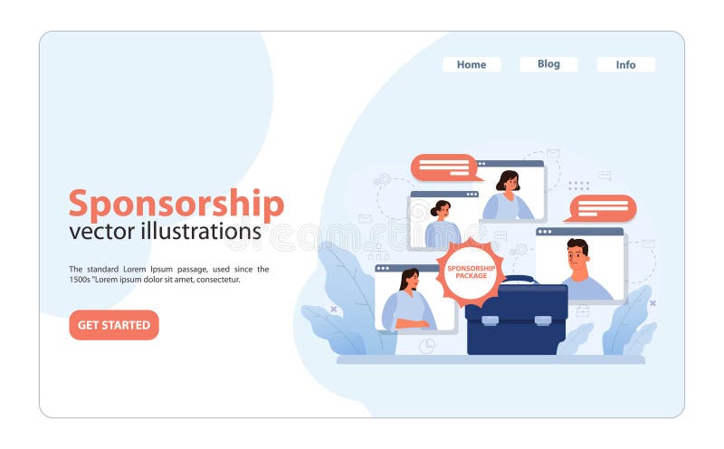 Team Collaborates on Virtual Meetings Stock Vector - Illustration of ...