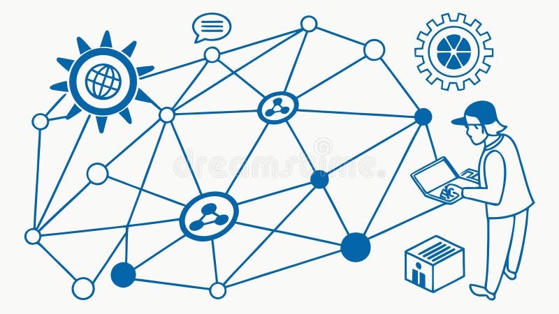 Team Collaborating To Connect a Gear System, Vector Design Generative AI Stock Vector ...