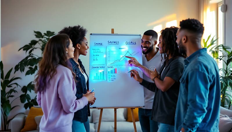 Team Collaboration: Analyzing Financial Goals with Illuminated Charts ...