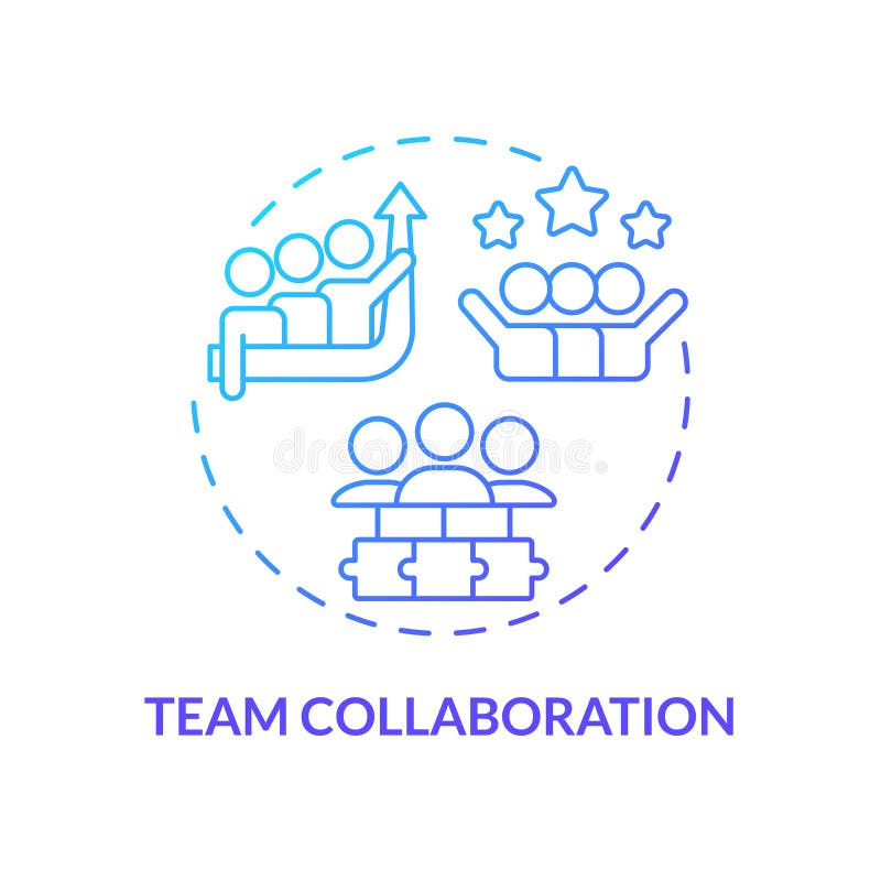 Collaboration Blue Gradient Concept Icon Stock Vector - Illustration of ...