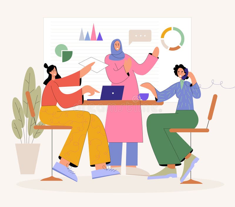 Team Collaboration. Business Illustration. Business Concept. Teamwork ...