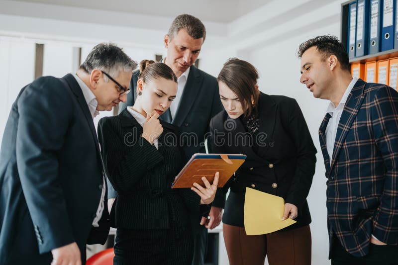 Team Collaboration during a Business Meeting with Focused People Stock ...