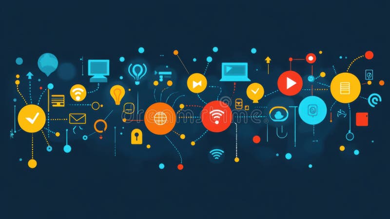 Team Collaboration, a Creative Display of Teamwork with Icons that ...