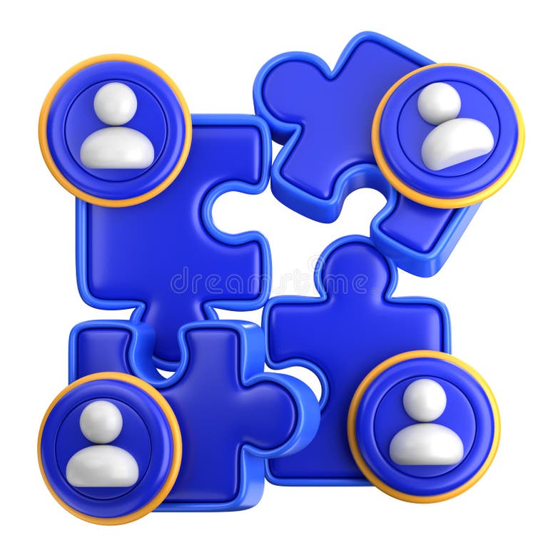 Team Collaboration 3D Render Stock Illustration - Illustration of goal ...