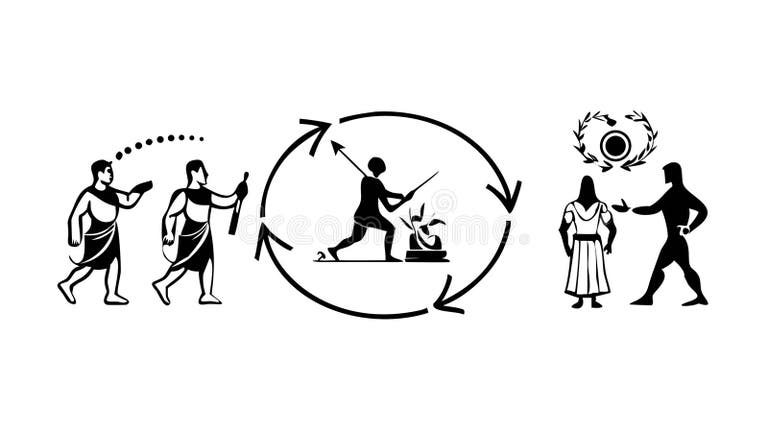 Team Collaboration Evolution Cycle Progress Icon, Vector Design ...