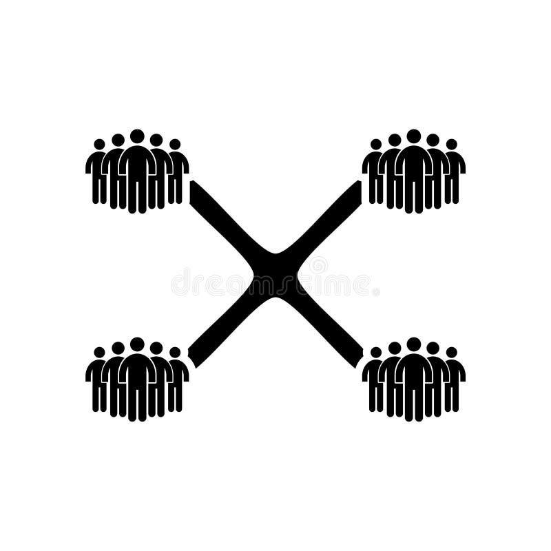 Team Collaboration Icon Isolated on White Background Stock Vector ...