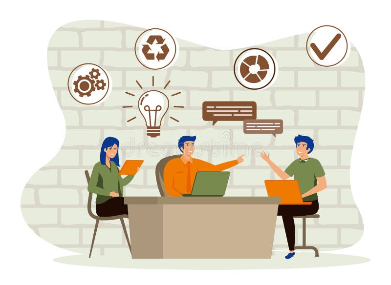 Team Collaboration in Modern Office Environment with Innovative. Team ...