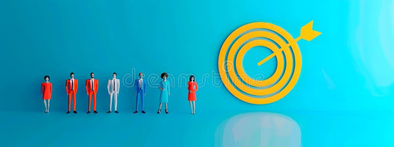 Team Collaboration and Precision Targeting in Business Strategy Concept ...