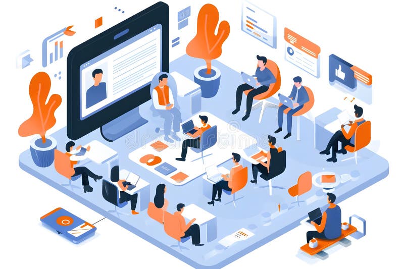 Team Collaboration, Professionals Efficiently Working Together on ...