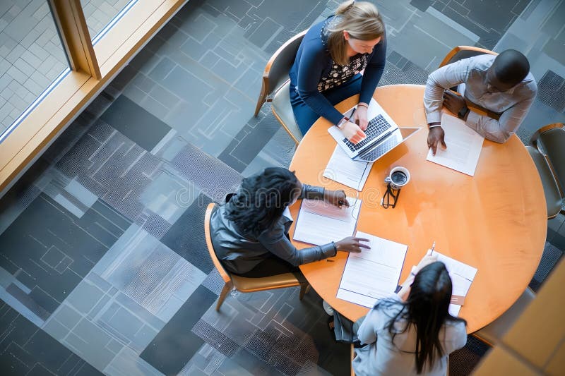 Team Collaboration: Professionals Strategize, Review Documents, and ...