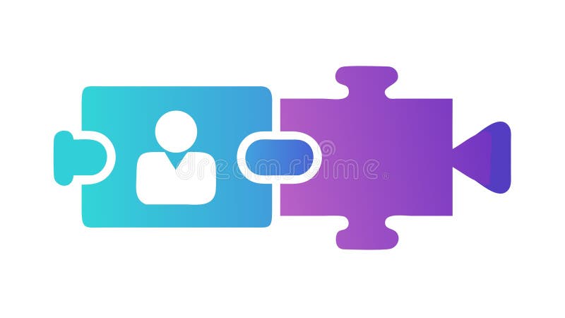 Team Collaboration Puzzle Icon for Community and Network, Vector Design ...
