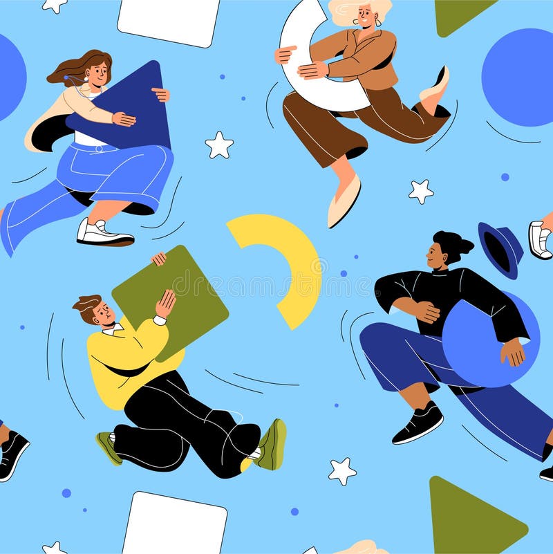 Team Collaboration Seamless Pattern Stock Vector - Illustration of ...