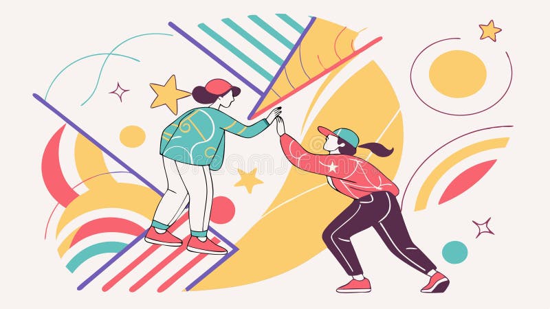 Team Collaboration, Shared Success and Creativity, Vector Design ...