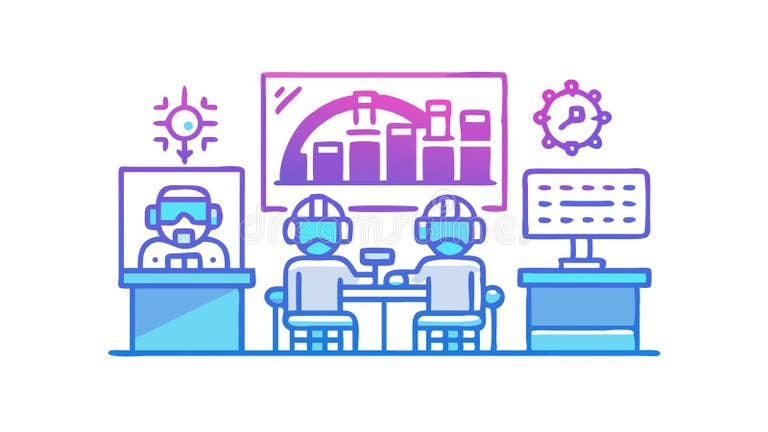 Team Collaboration, Sharing Ideas and Project Development. Vector Design Generative AI Stock ...