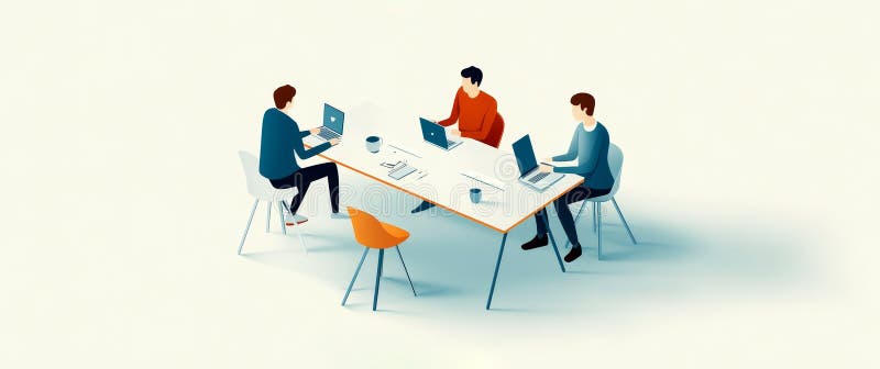 Team Collaboration Tabletop Meeting Teamwork Productivity Technology ...