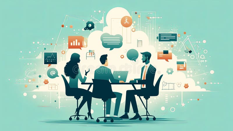 Team Collaboration with Technology Interface in a Modern Business ...