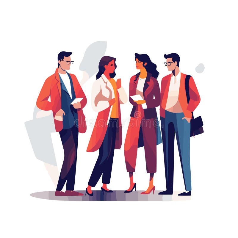 Team Collaboration Vector Flat Minimalistic Isolated Illustration Stock ...