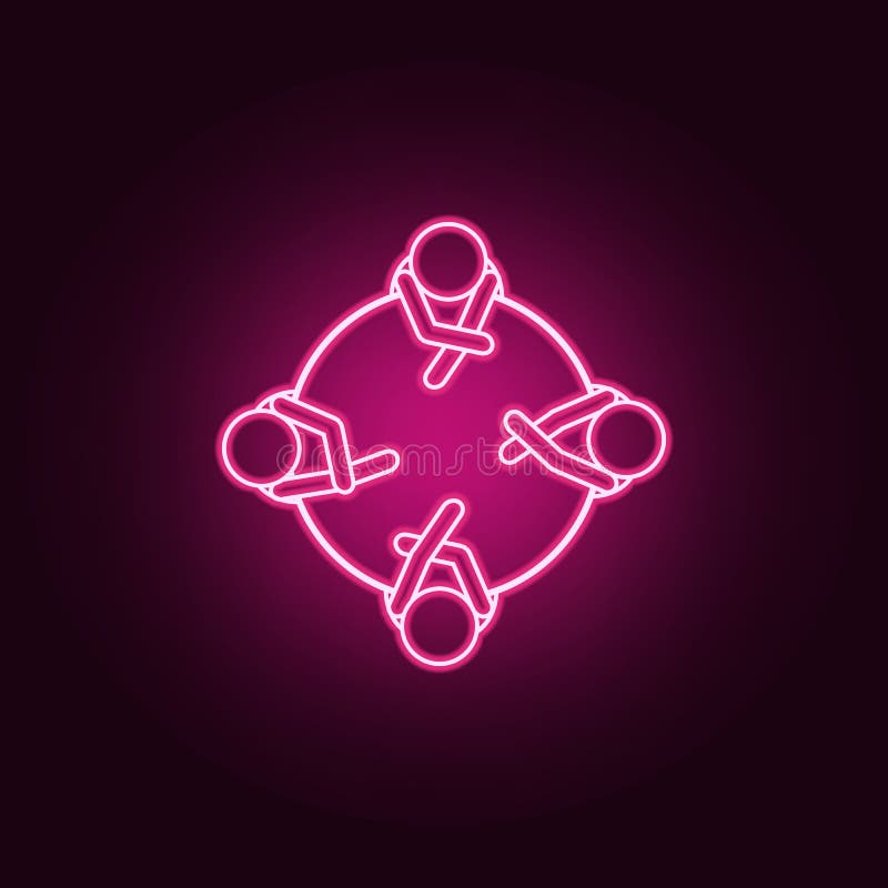 Team Communication Neon Icon. Elements of Team Work Set Stock ...