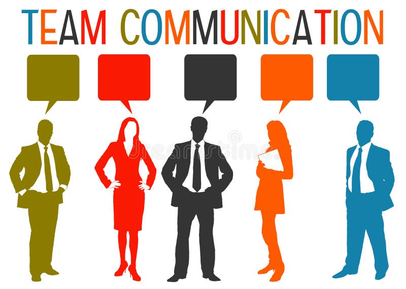 Team communication stock illustration. Illustration of networking ...