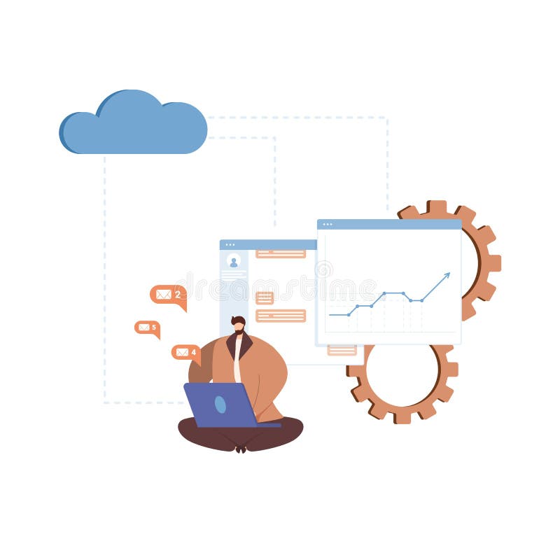 Team Communication and Project Management Concept. Cooperation ...