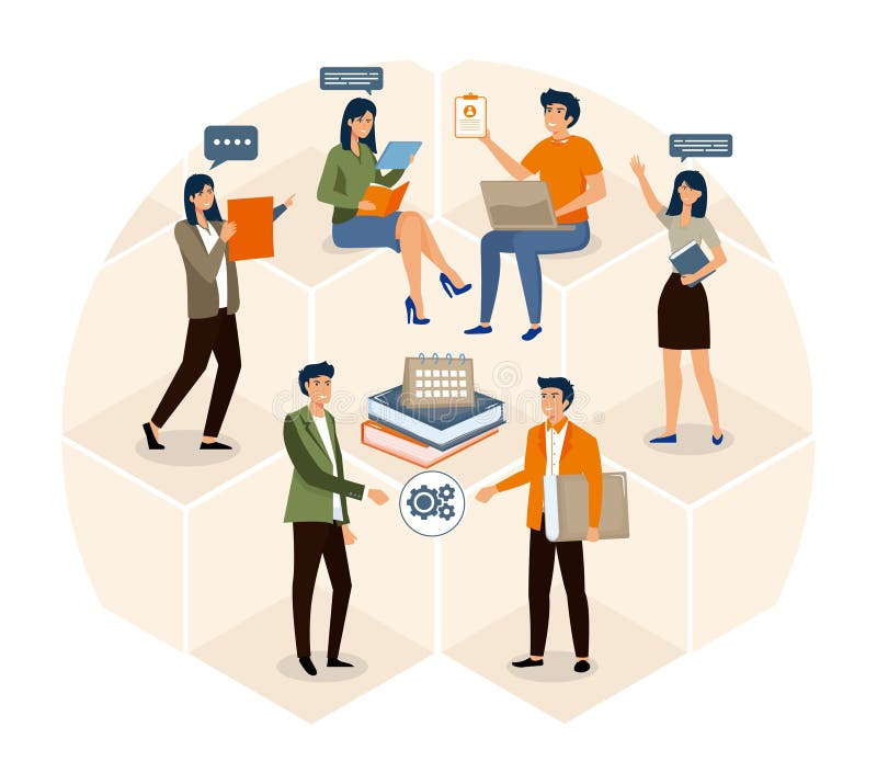 Team Communication and Project Management Concept. Professionals ...