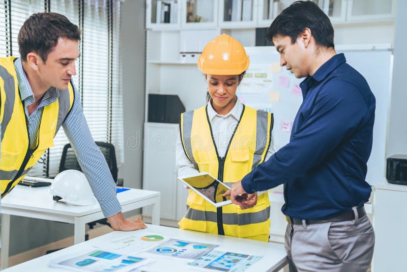 A Team of Competent Engineers Discussing with the Investor in the ...