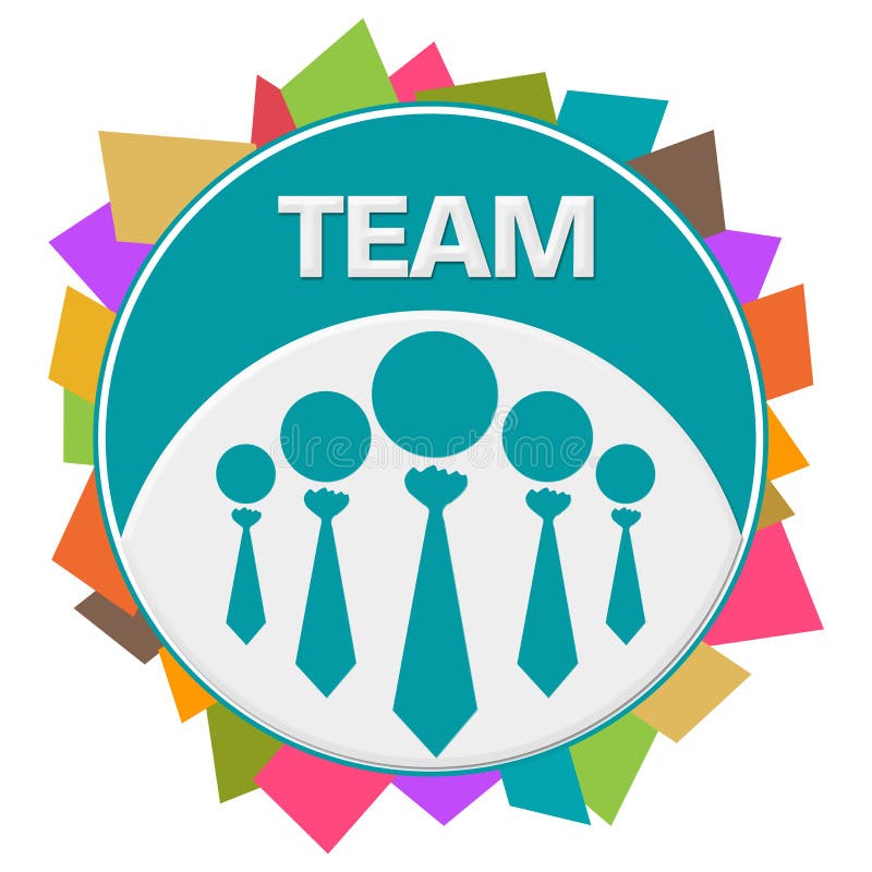 Team Colorful Abstract Shapes Circular Stock Illustration ...