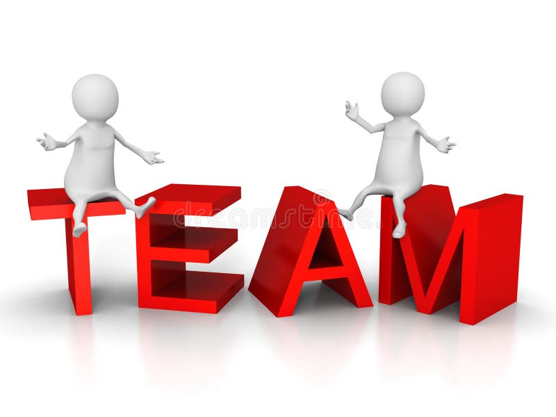 TEAM Concept Text with White 3d People. Business Teamwork Stock ...
