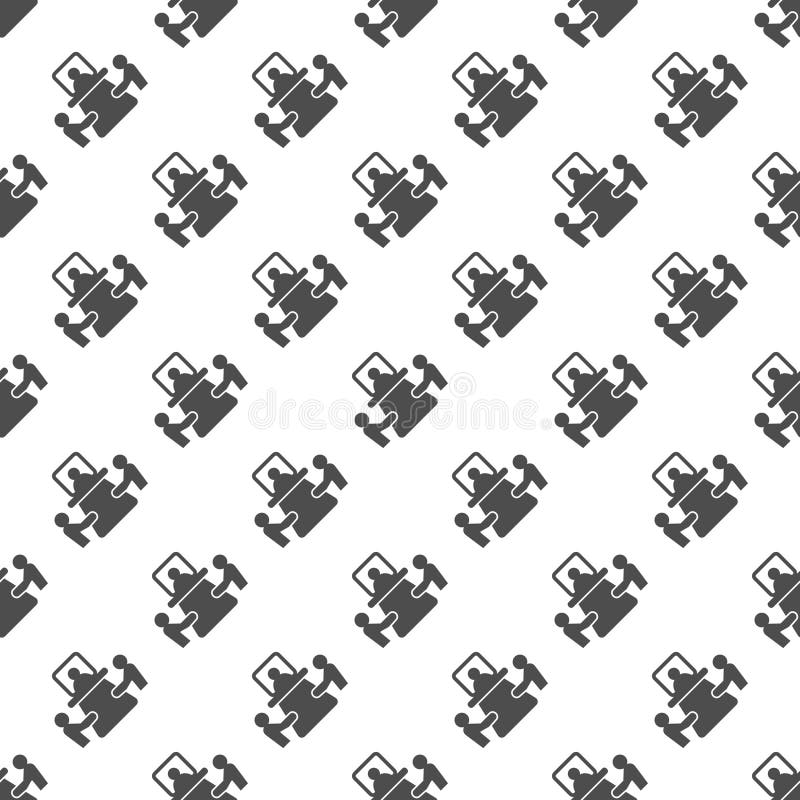 Team Conference with Online User Solid Seamless Pattern, Remote Work ...