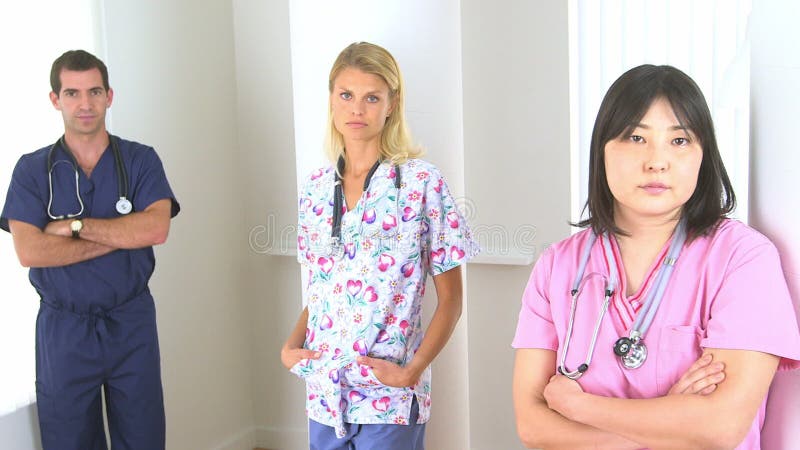 Confident Team of Doctors Standing in the Office Stock Video - Video of ...