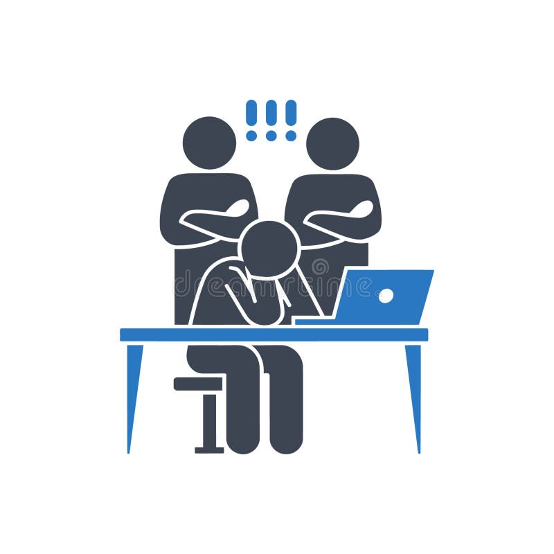 Team Conflict Discussion Icon Stock Illustration - Illustration of ...