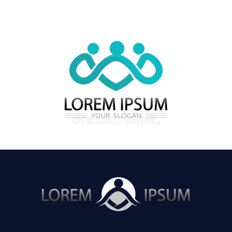 Team Connection Network Logo Design with People Shape for Corporate ...