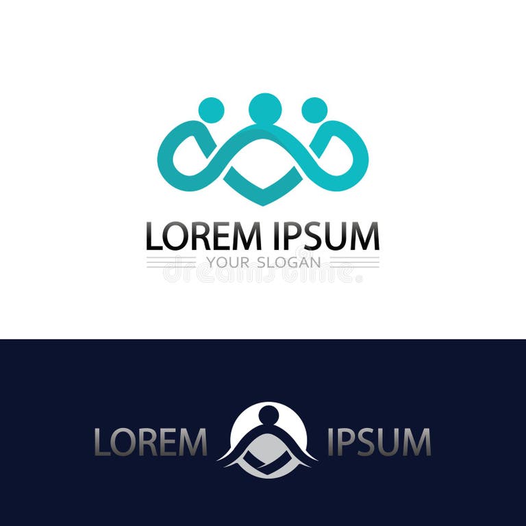 Team Connection Network Logo Design with People Shape for Corporate ...