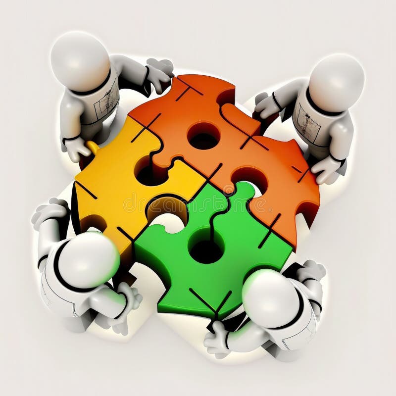 Team Connection Strategy Partnership Support Created with Generative AI ...