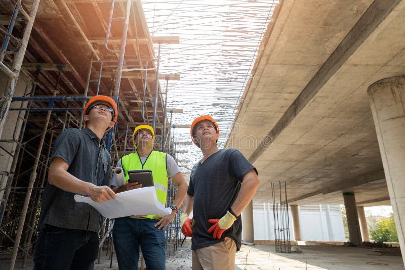 Executive Construction Team Stock Photo - Image of hard, architectural ...