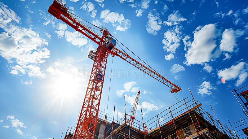 A Team of Construction Workers in Reflective Vests and Helmets Working ...