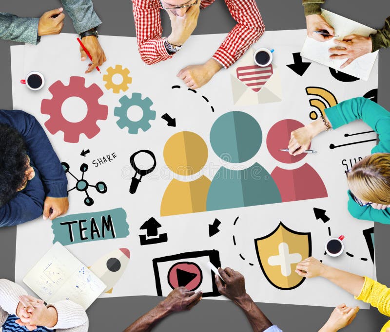 Team Corporate Connection Share Community Concept Stock Image - Image ...