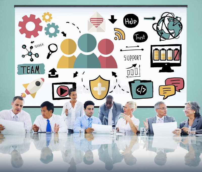 Team Corporate Connection Share Community Concept Stock Photo - Image ...