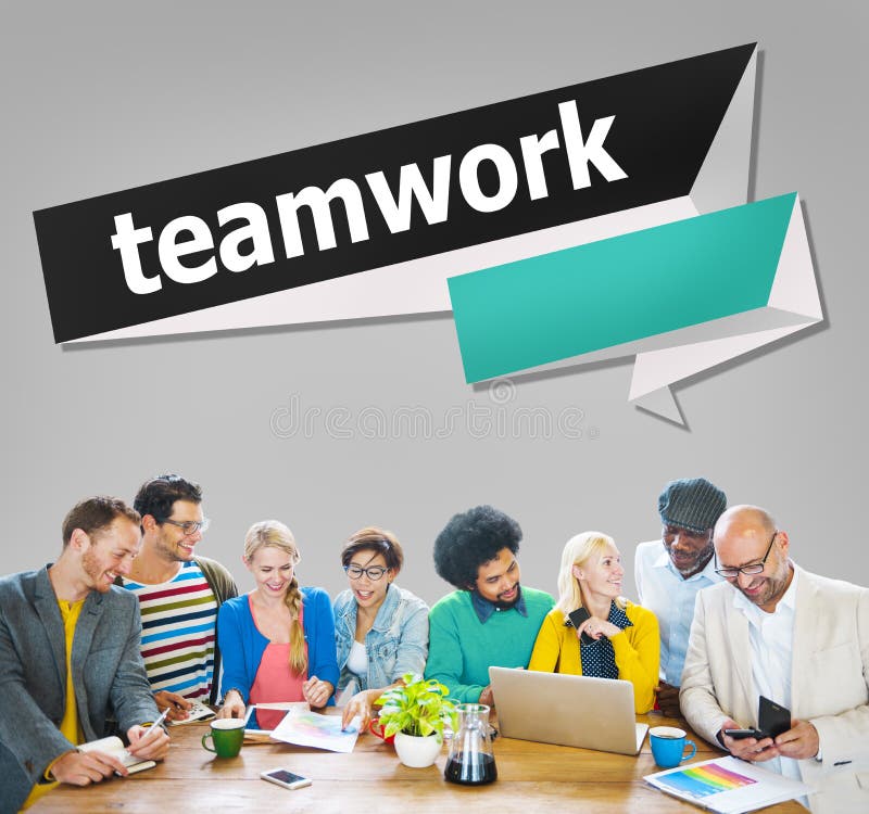 Team Corporate Teamwork Collaboration Assistance Concept Stock Image ...