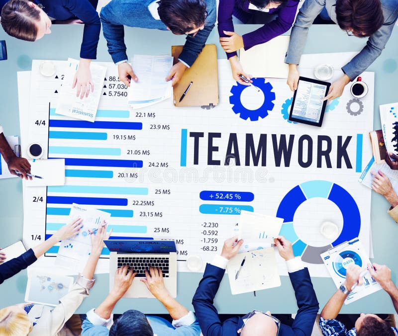 Team Corporate Teamwork Collaboration Assistance Concept Stock Image ...