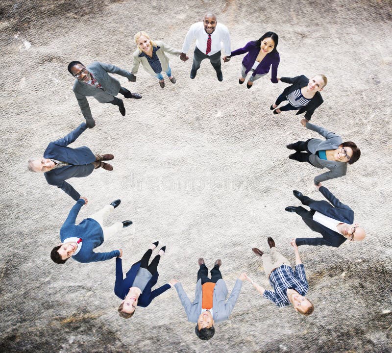 Unity and Connection of People. Topview of Partners Putting Their Hands ...