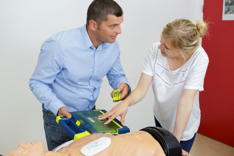 Team Coworkers and First Aid Training Stock Image - Image of advice ...