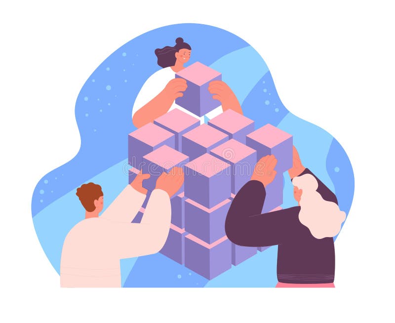 Group Problem Solving Outline Icon. Line Art Vector Stock Illustration ...