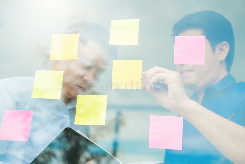 Team Creative Business Planning and Thinking of Ideas for Success Work ...